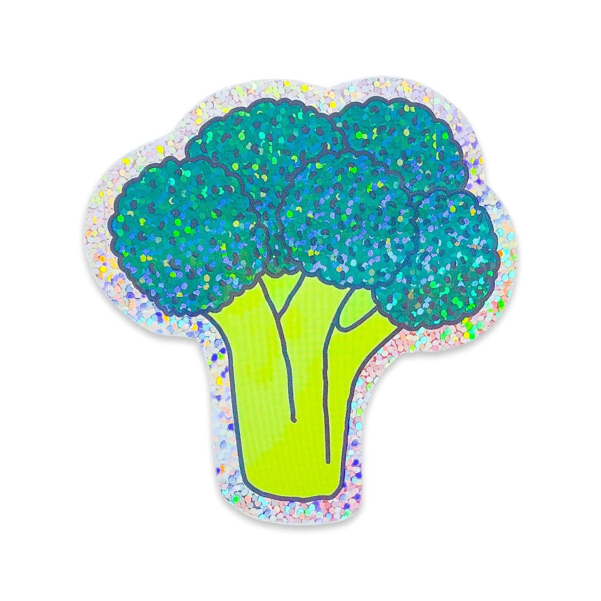 Glitter Broccoli Sticker | Tigertree
