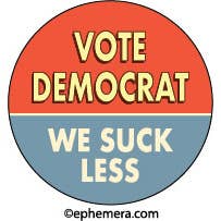 Vote Democrat Button | Tigertree