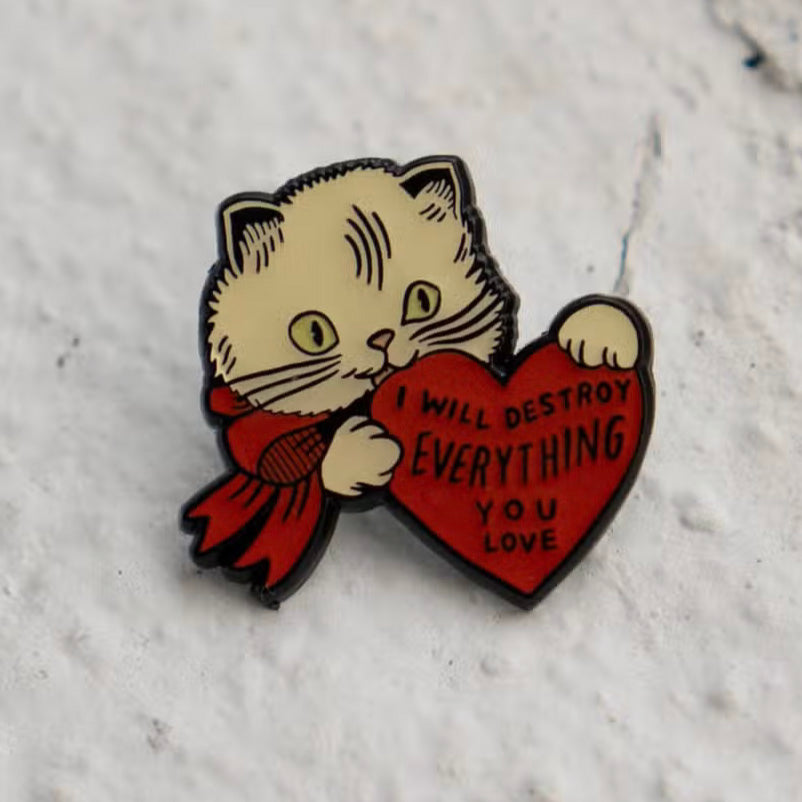 Destroy Cat Enamel Pin– Tigertree