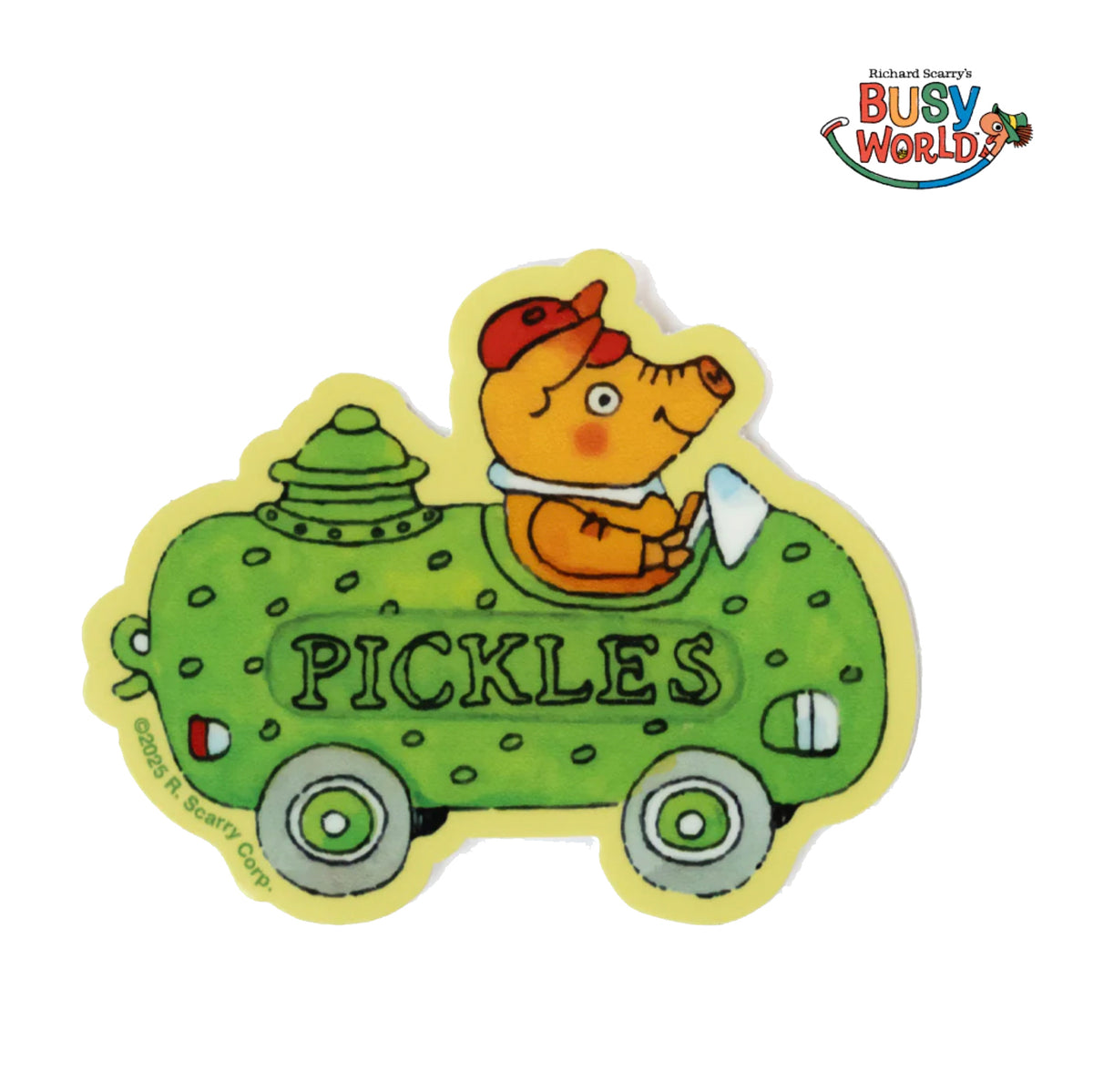 Richard Scarry Pickle Car Sticker | Tigertree